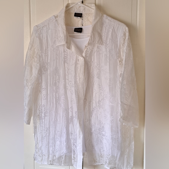 Salon Studio | Tops | Salon Studio White 2 Pc Set | Poshmark